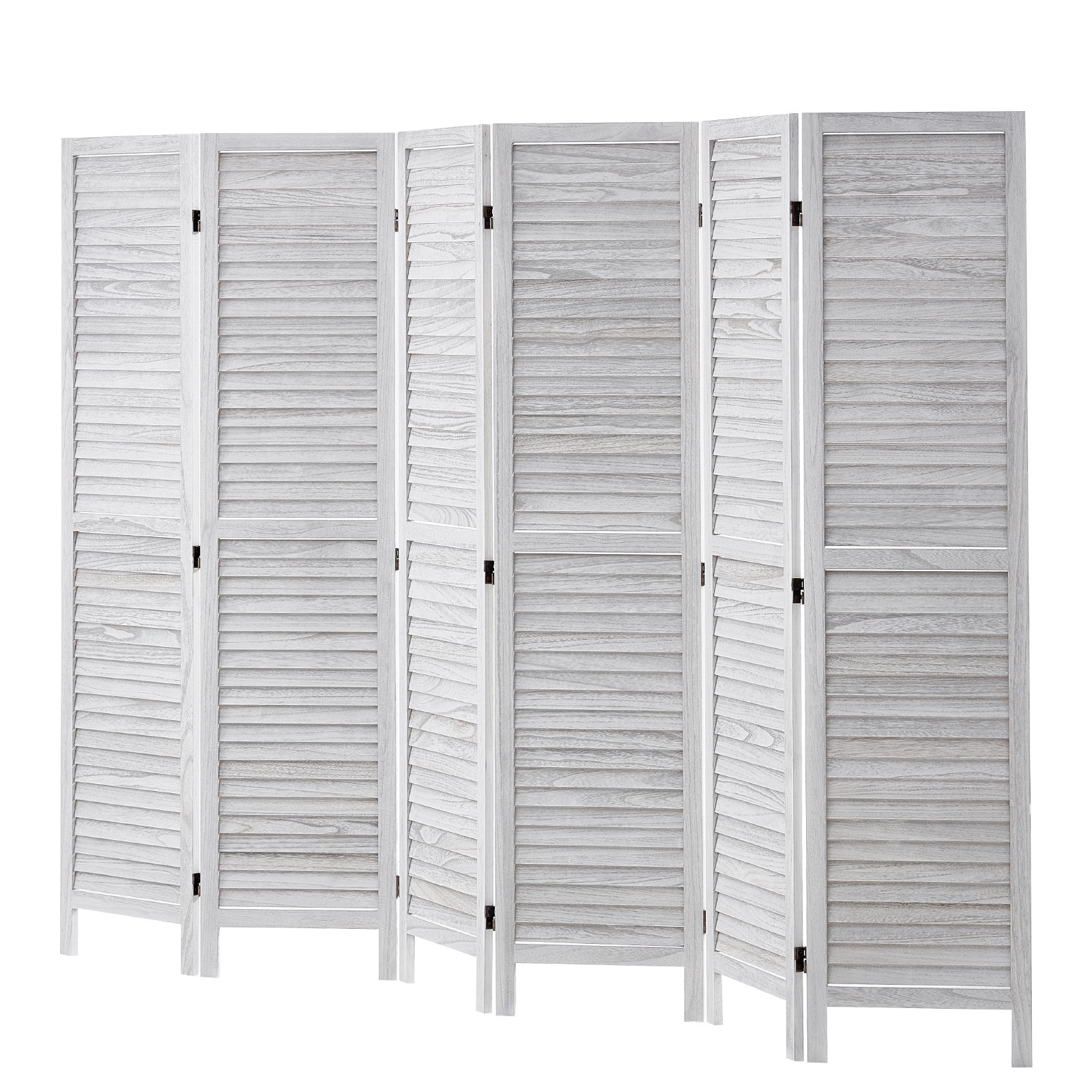 Ebern Designs Wood Room Divider, 6 Panel Wood Folding Privacy Screen ...