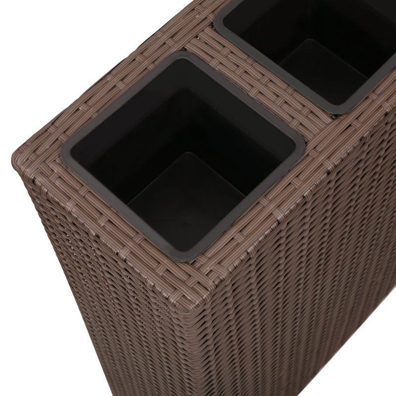 East Urban Home Planter Patio Outdoor Flower Box with Removable Inner ...