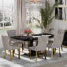 House of Hampton® Rectangle Marble Texture Dining Table Set | Wayfair