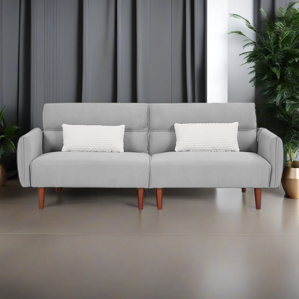 Latitude Run® Modern 80.7" Futon Convertible Futon Sofa Bed With Usb ...