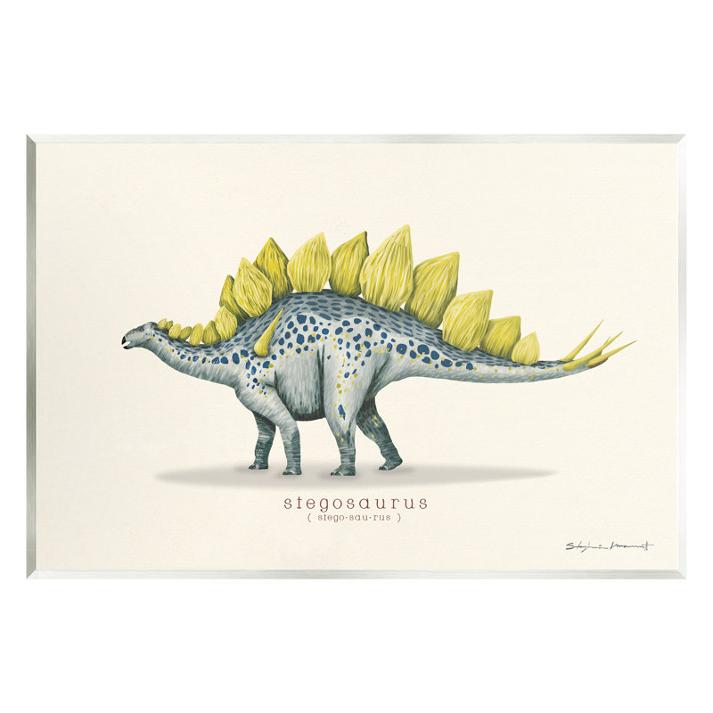 Stupell Industries Educational Stegosaurus Dinosaur by Sally Swatland ...
