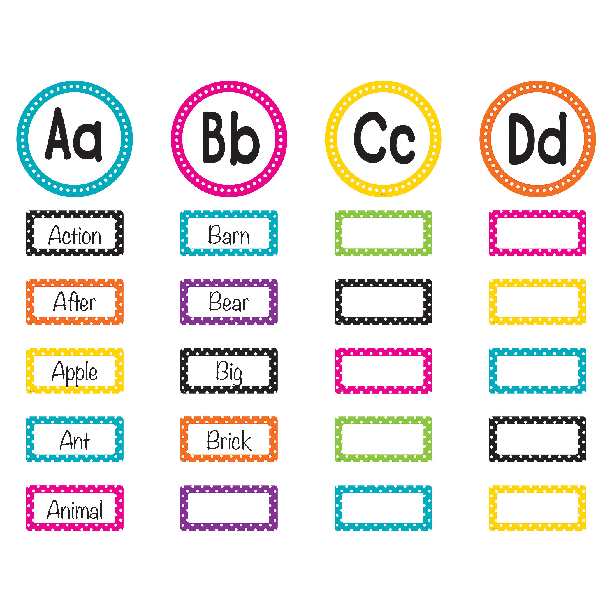 Teacher Created Resources Polka Dots Word Wall Bulletin Board Display ...