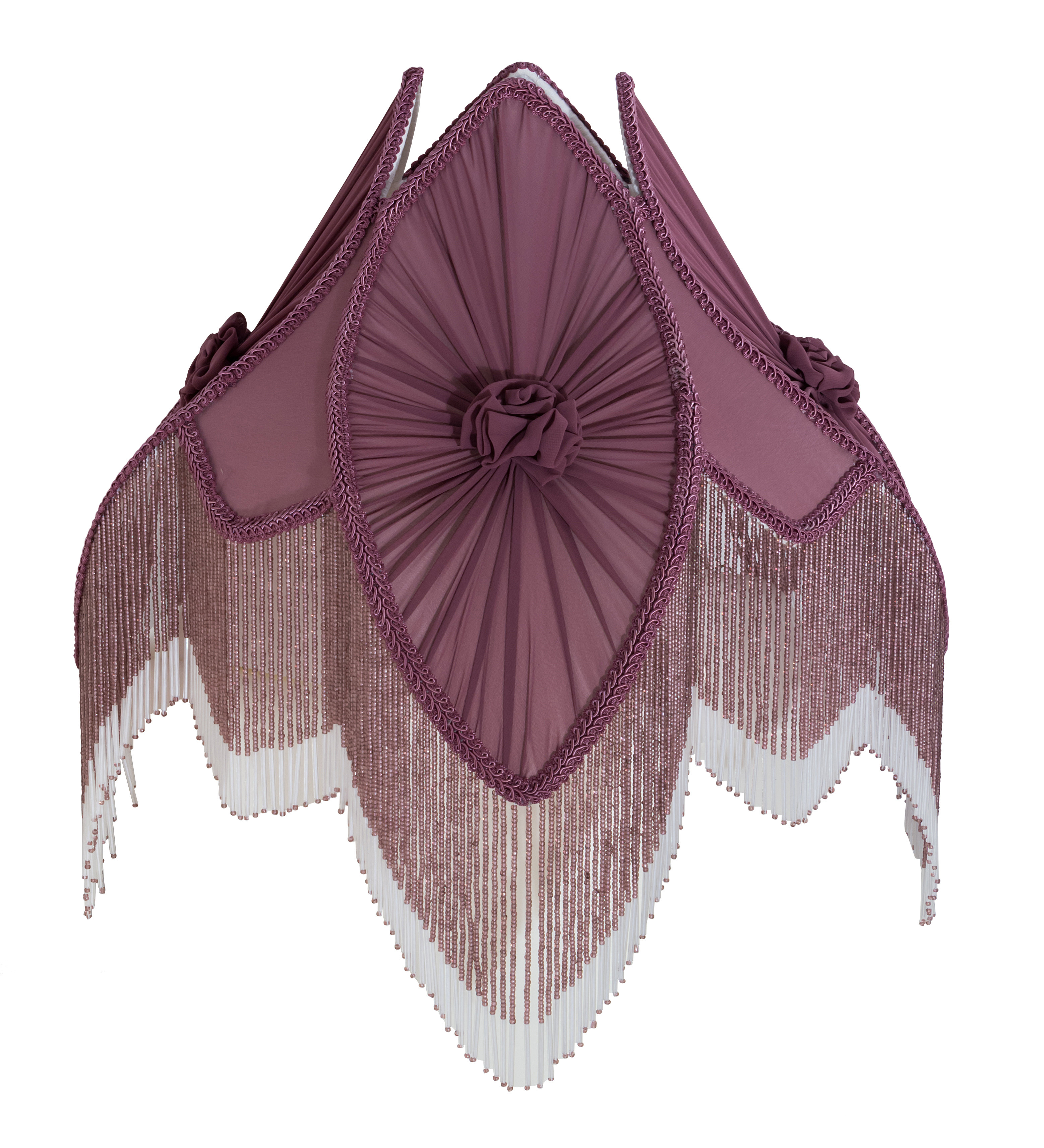 Rosdorf Park 18" Wide Fabric & Fringe Purple Pontiff Shade - Wayfair Canada