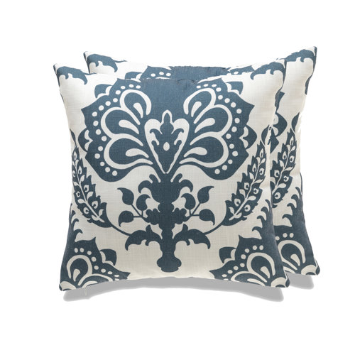 Blue Damask Throw Pillows You'll Love | Wayfair
