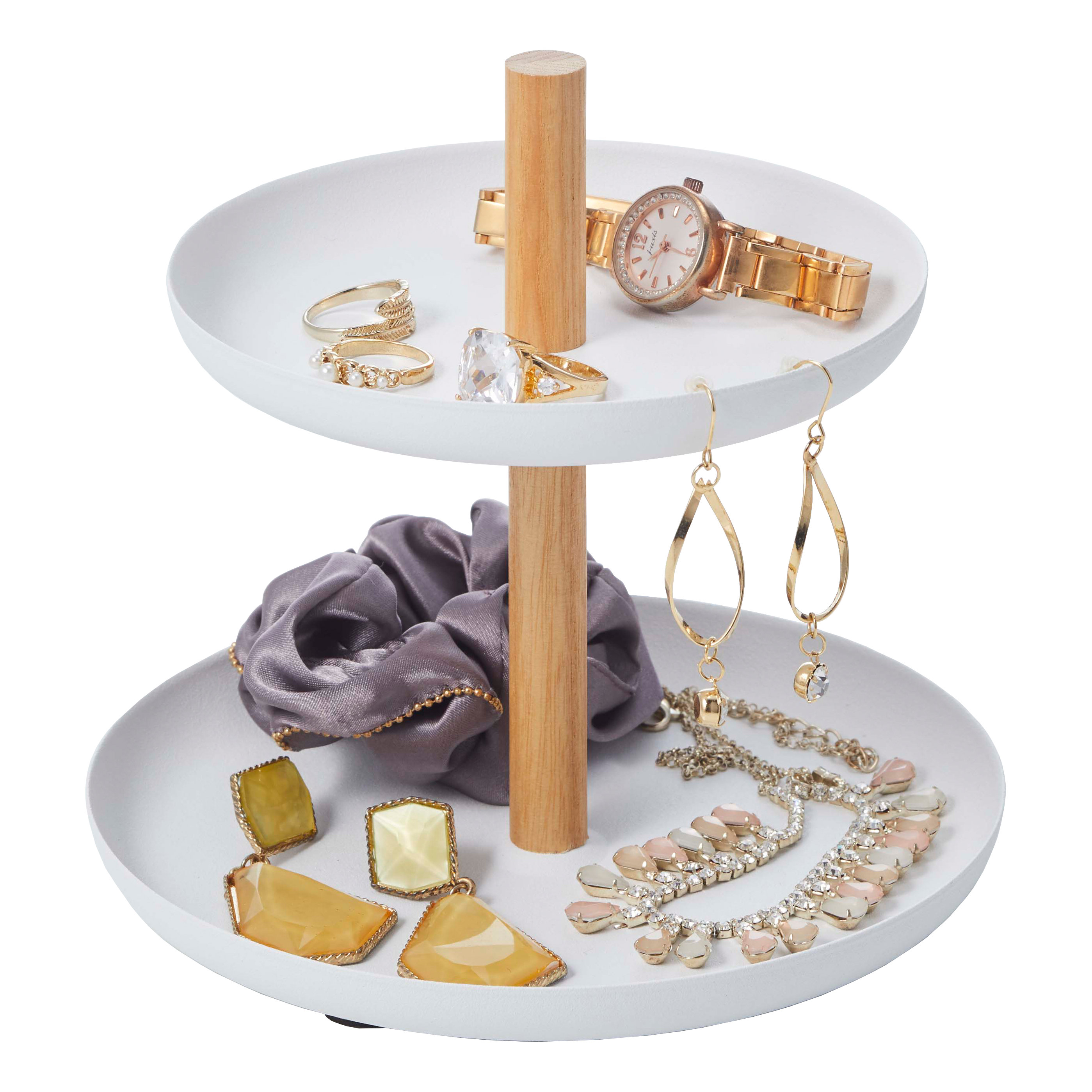 Yamazaki Home Tiered Accessory Trays, Steel + Wood & Reviews - Wayfair ...