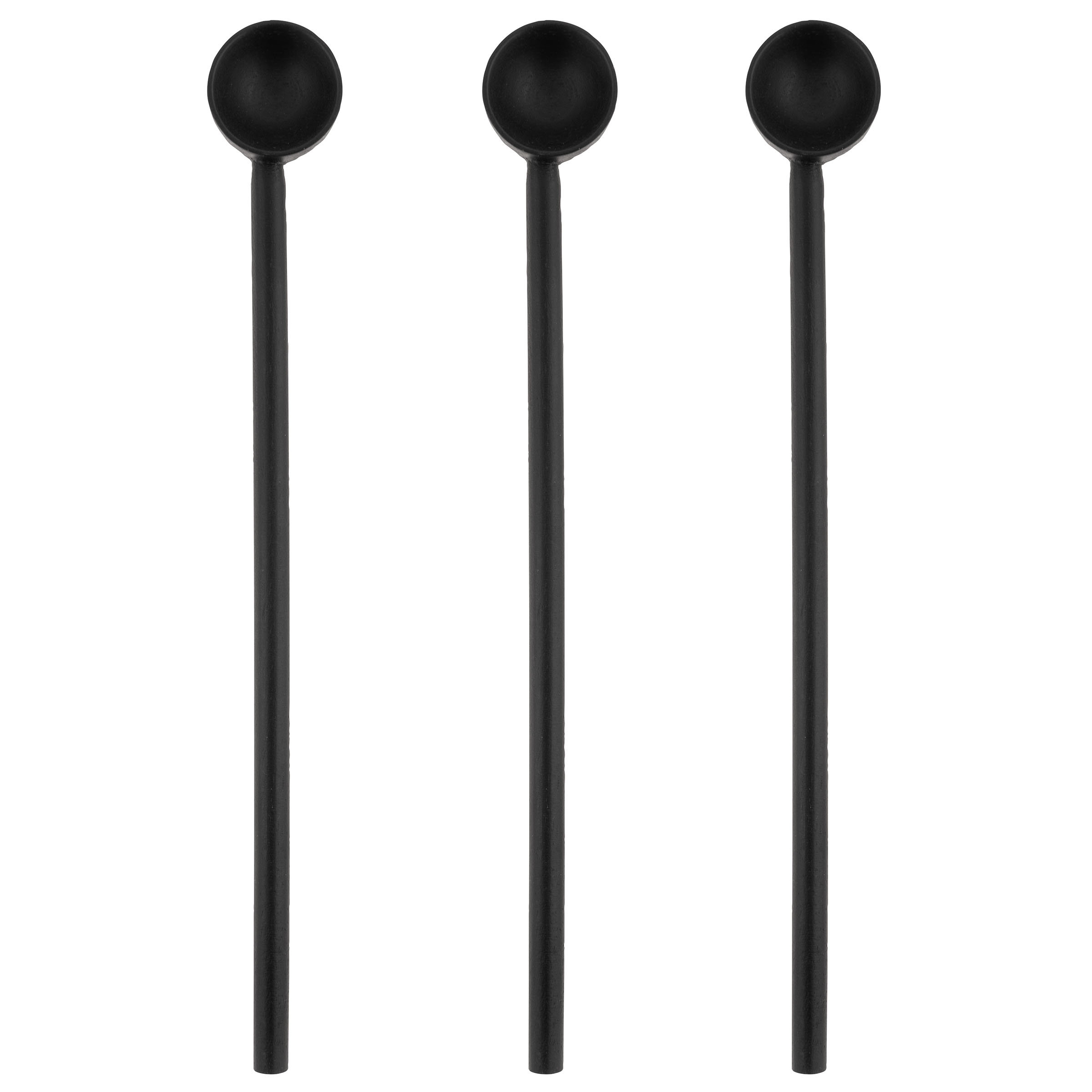 Ebern Designs Black Wood Spoon Sets Large | Wayfair