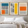 IDEA4WALL Abstract Vibrant Color Blocks " Bright Color Block Collage ...