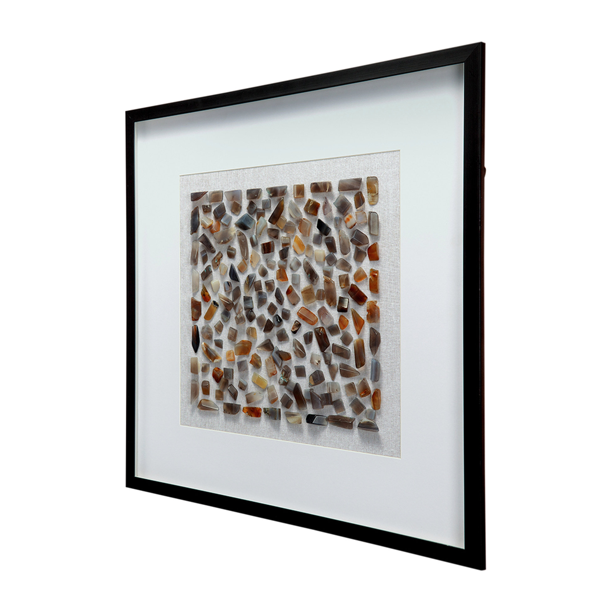 Latitude Run® 23.6x23.6 Inches Agate Shadow Box, Black - Framed With On ...