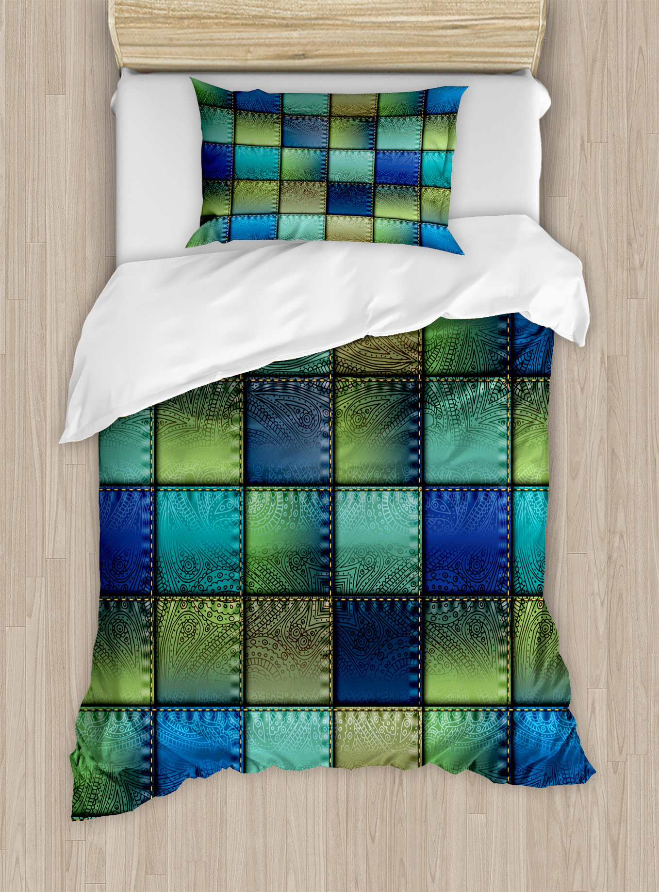 Ambesonne Modern & Contemporary Patchwork Duvet Cover Set | Wayfair
