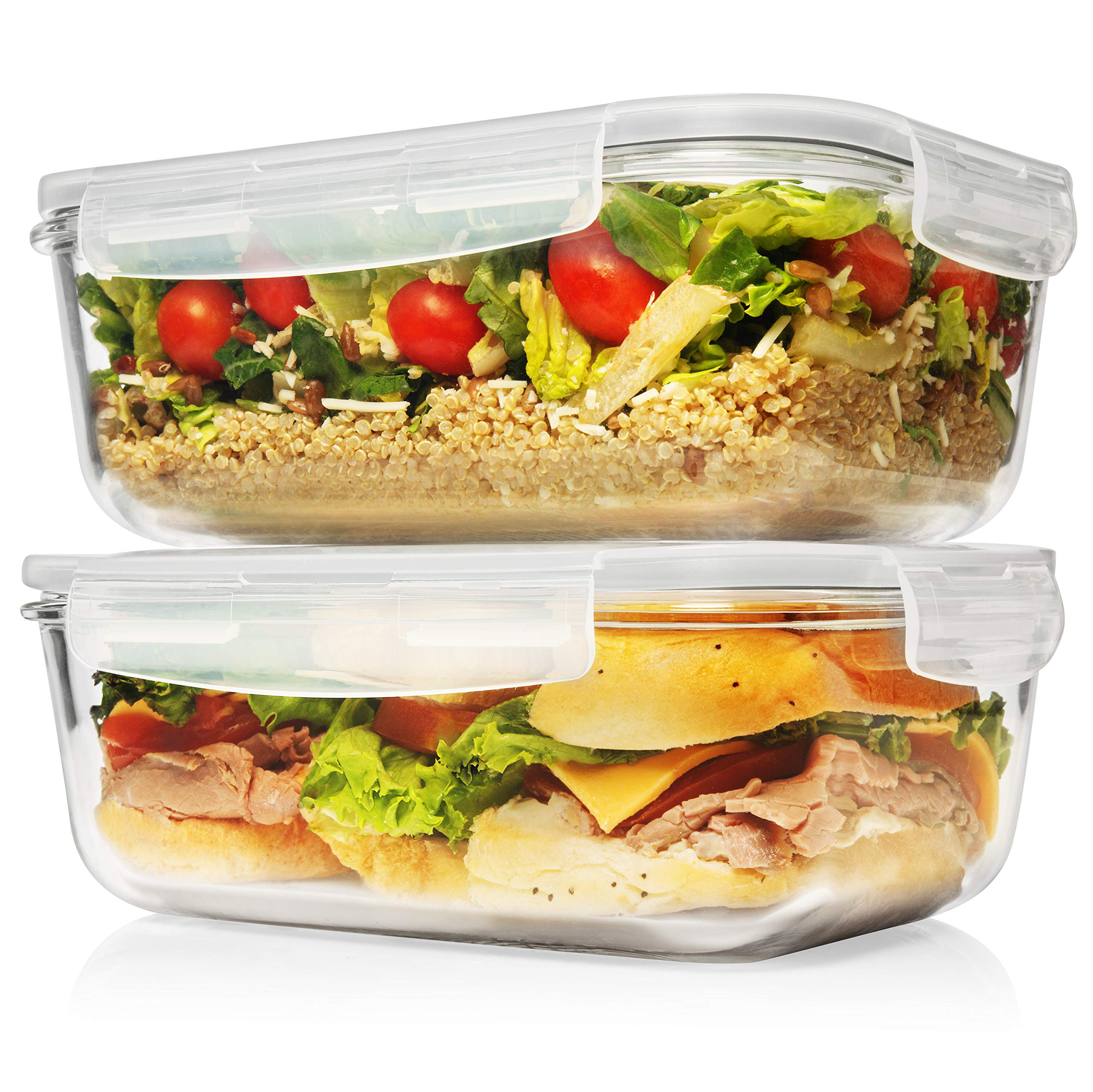 17 Stories Large Glass Food Storage,Baking Containers With Locking Lids ...