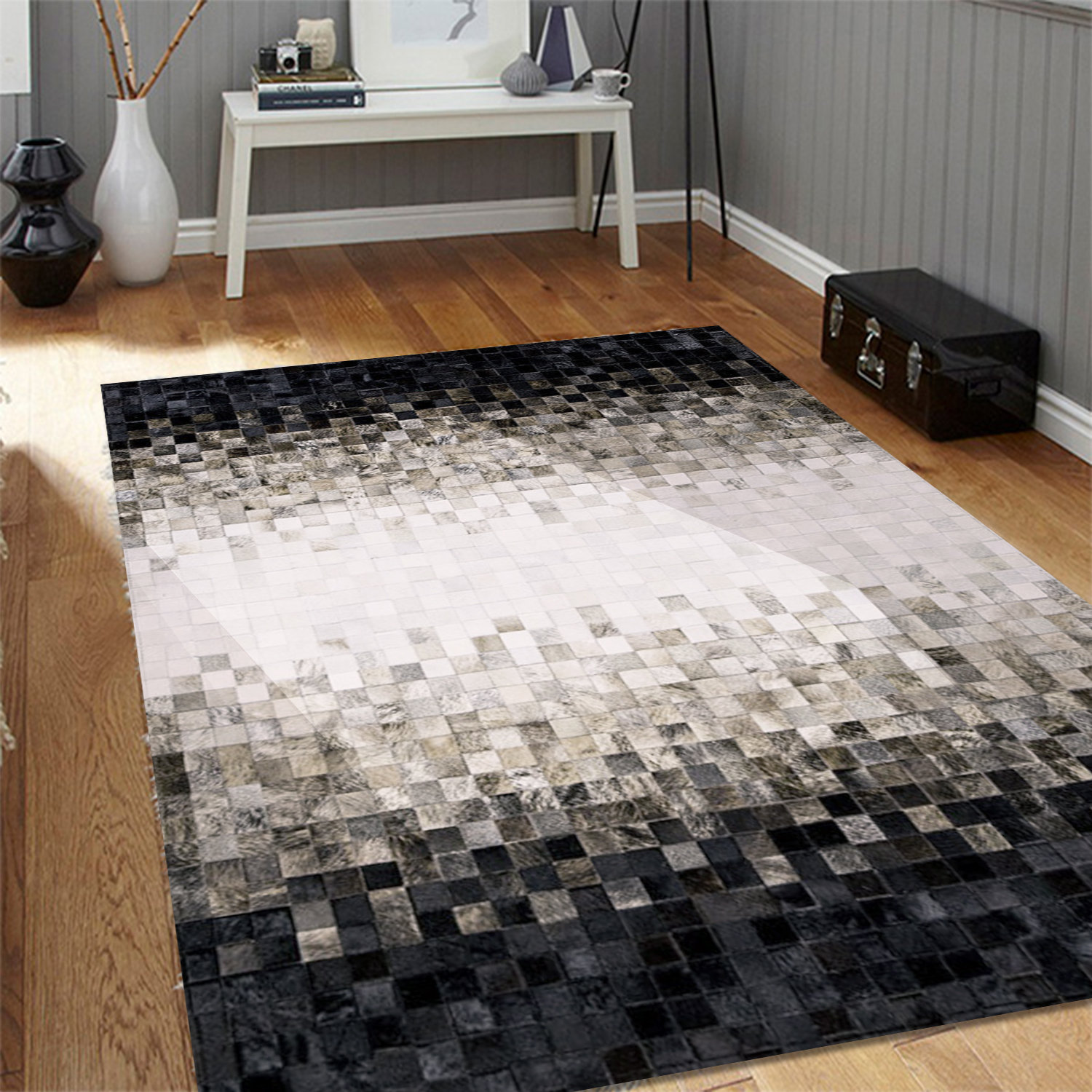 Cowhide Mall Verona Handmade Leather Area Rug | Wayfair