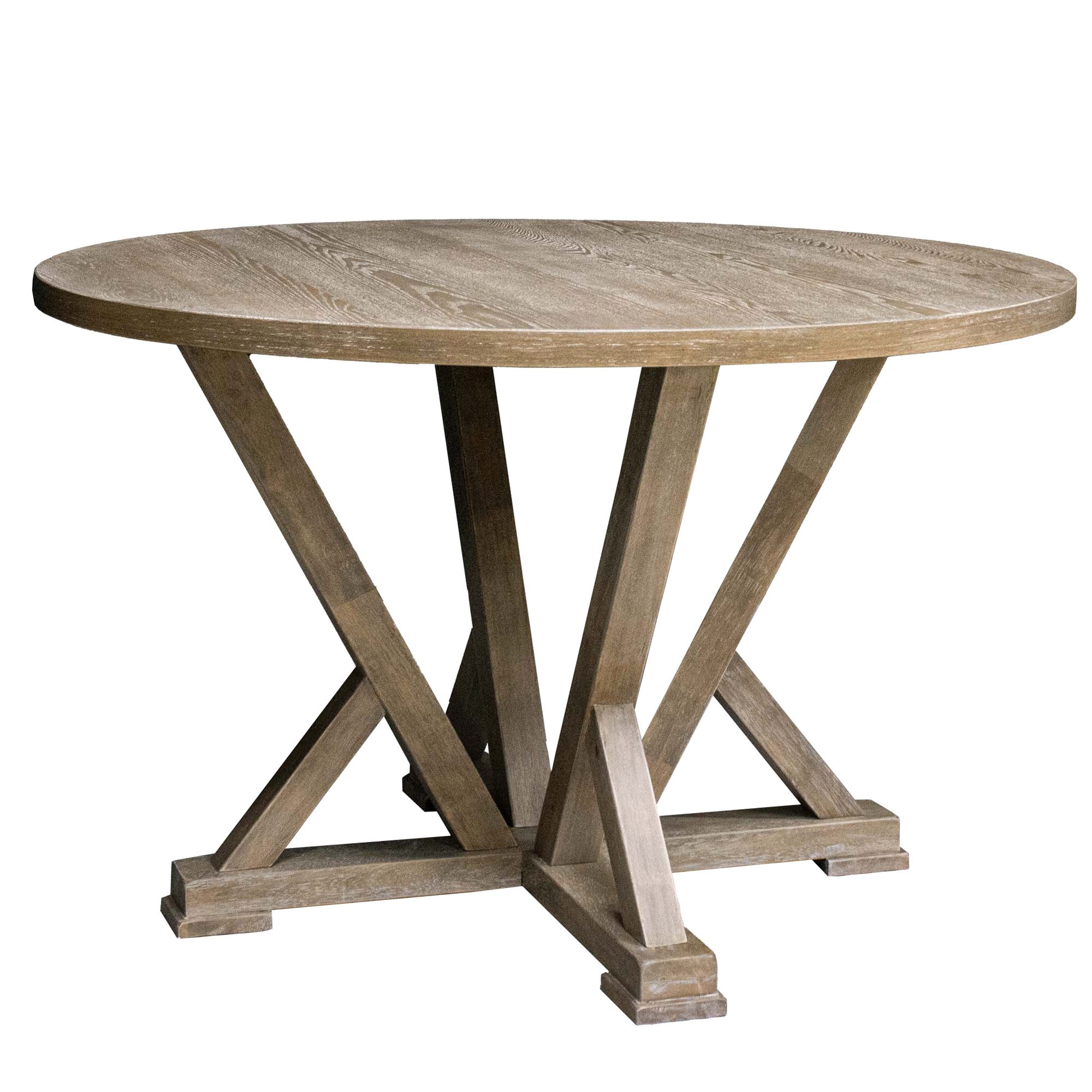 Gracie Oaks Charming Rustic Round Dining Table With Durable ...