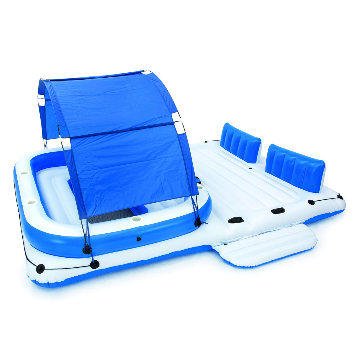 Bestway Hydro-Force Tropical Breeze 6 Person Inflatable Party Island ...