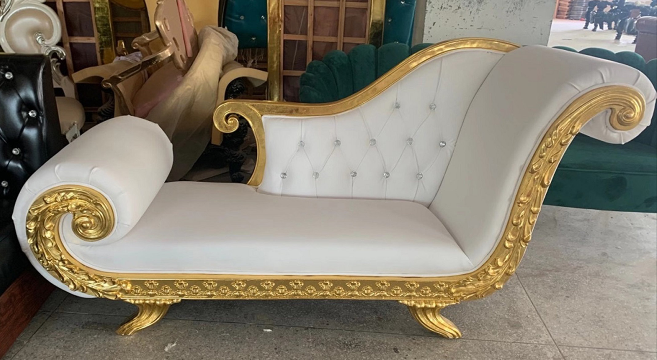Rosdorf Park Bardisa Right-Arm Chaise Rolled Arms Chaise Lounge ...