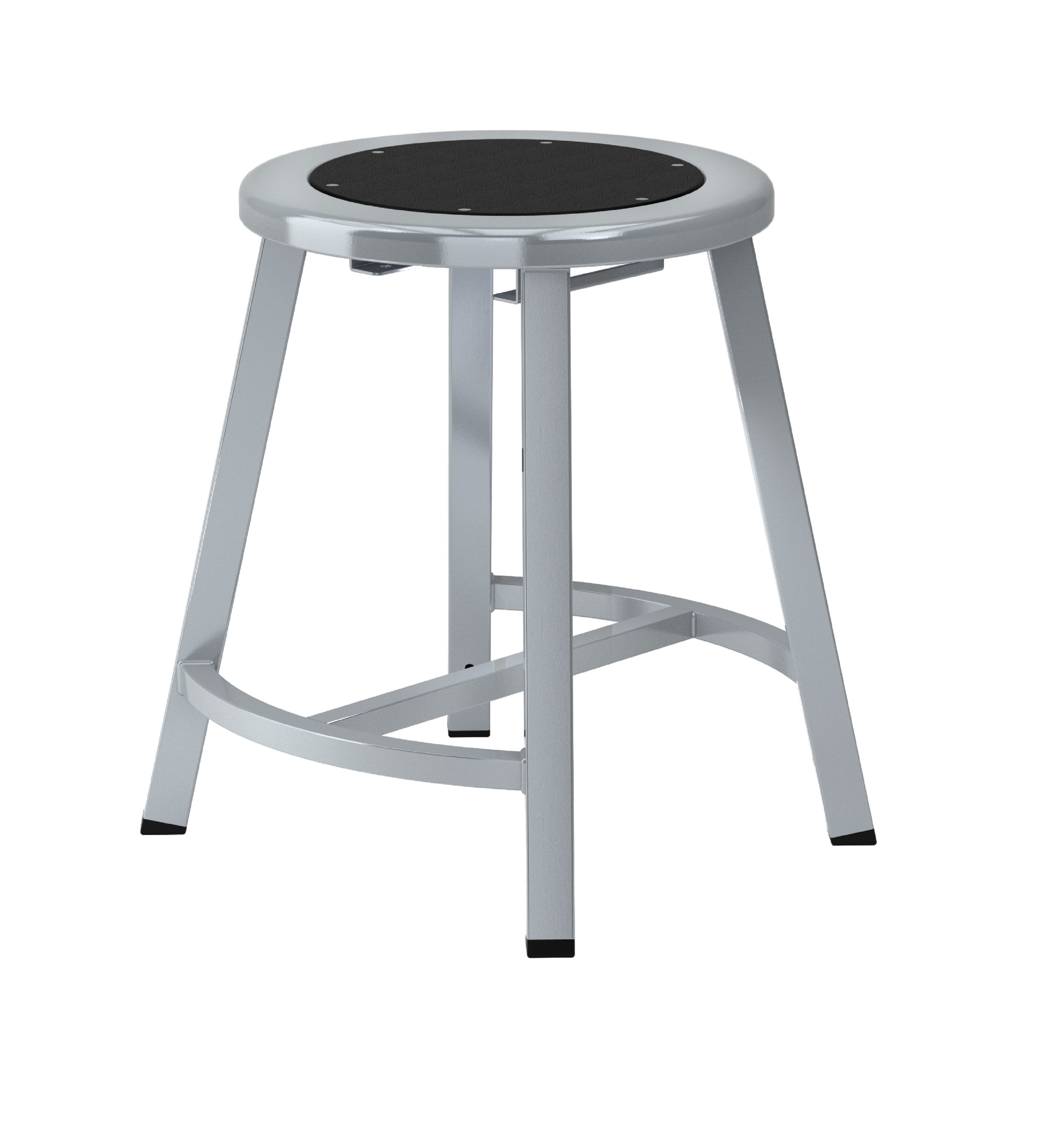National Public Seating Fixed Height Industrial/Shop Stool, Round Steel ...