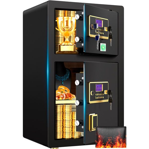 Besafety 9.66 Cuft Large Double Door Safe Box, Digital Keypad Home Safe ...