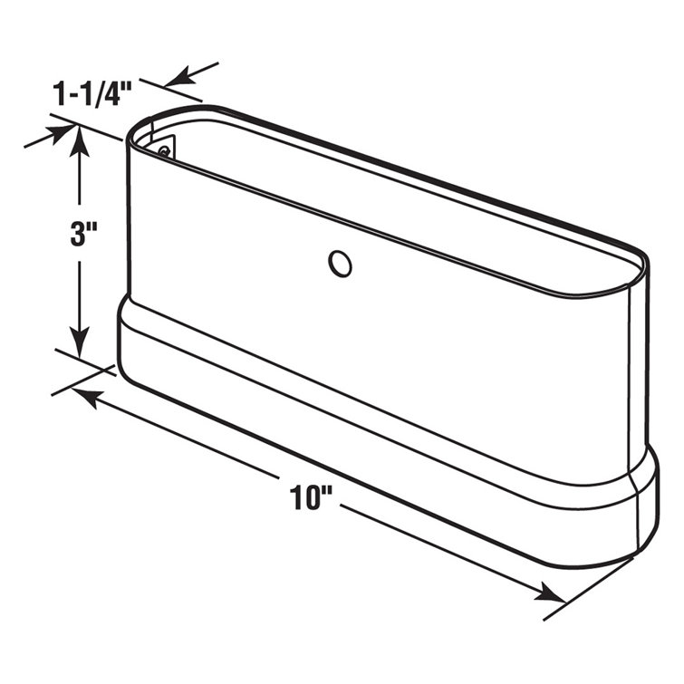 Prime-Line Pilaster Shoe, Fits 10In Pilasters, Stainless Steel ...