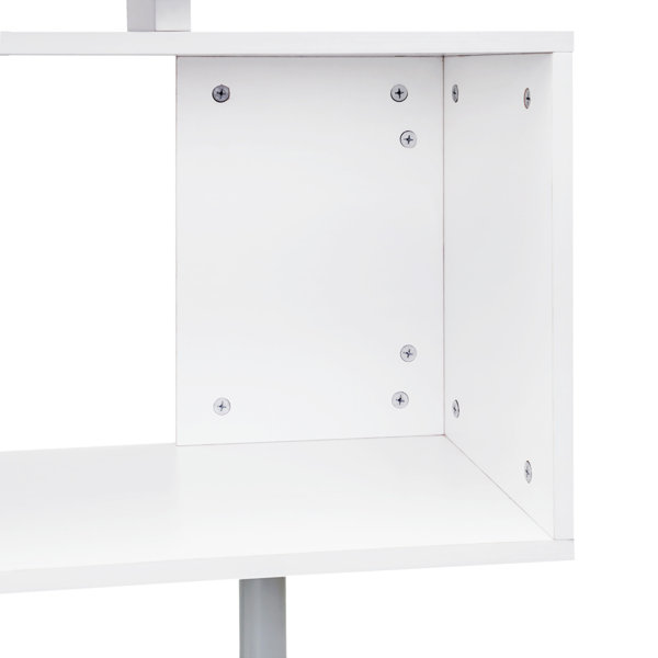 Brayden Studio® 55" 360° Rotating Corner Computer Desk Modern L-Shaped ...