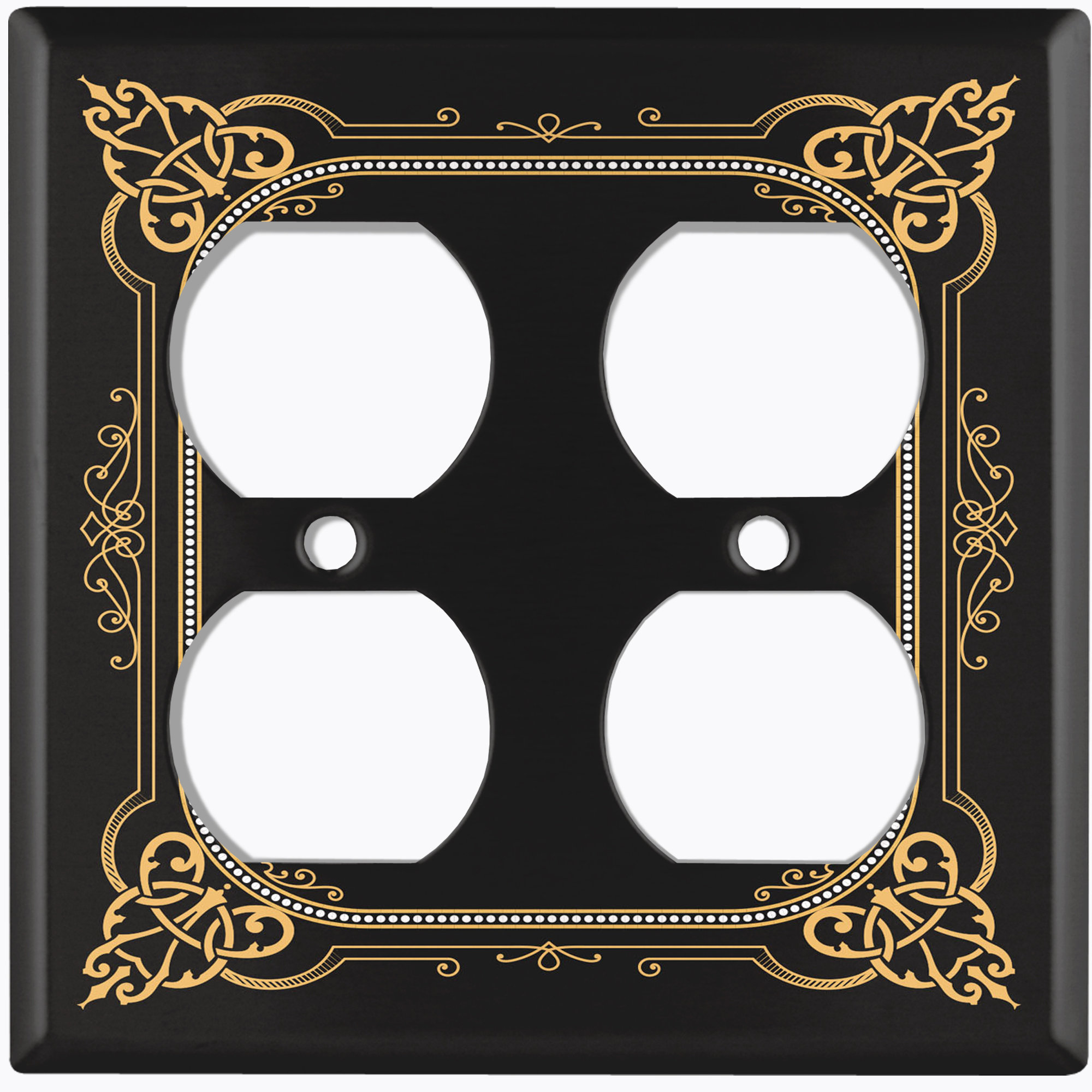 WorldAcc Metal Light Switch Plate Outlet Cover (Vintage Intricate ...