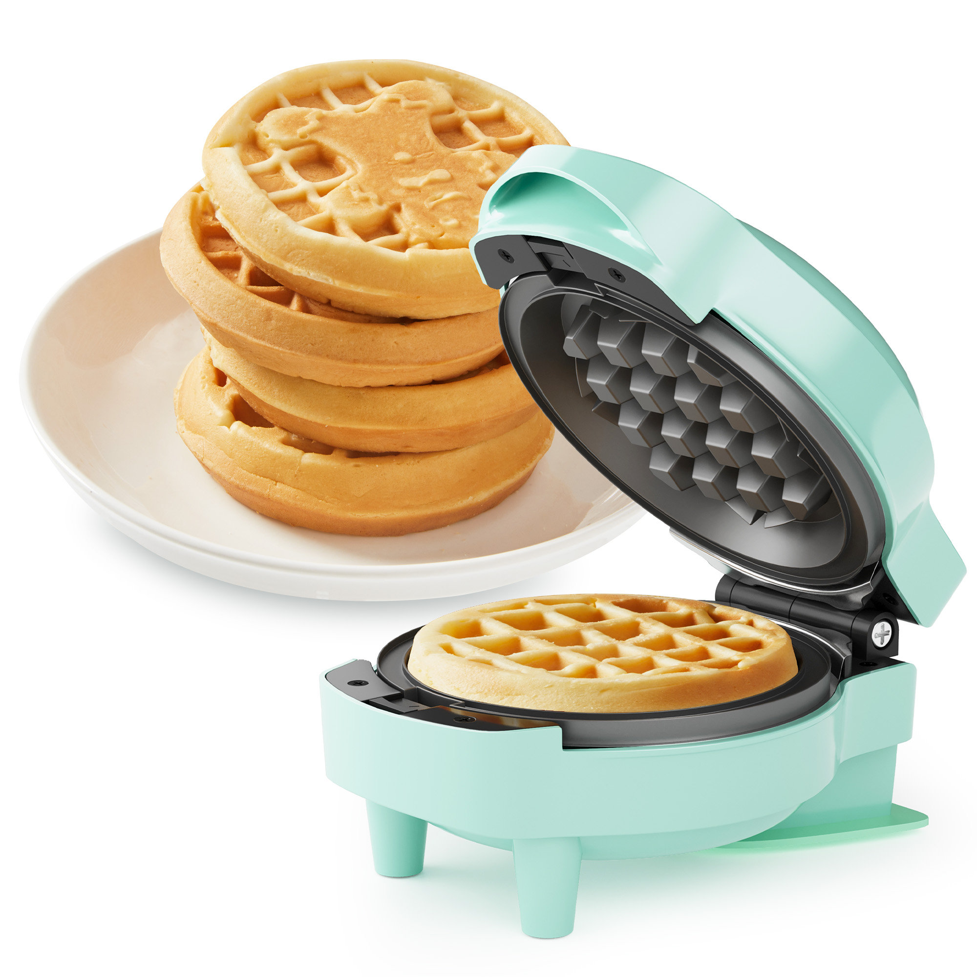 Blue Elephant Round Non Stick Waffle Maker | Wayfair.co.uk