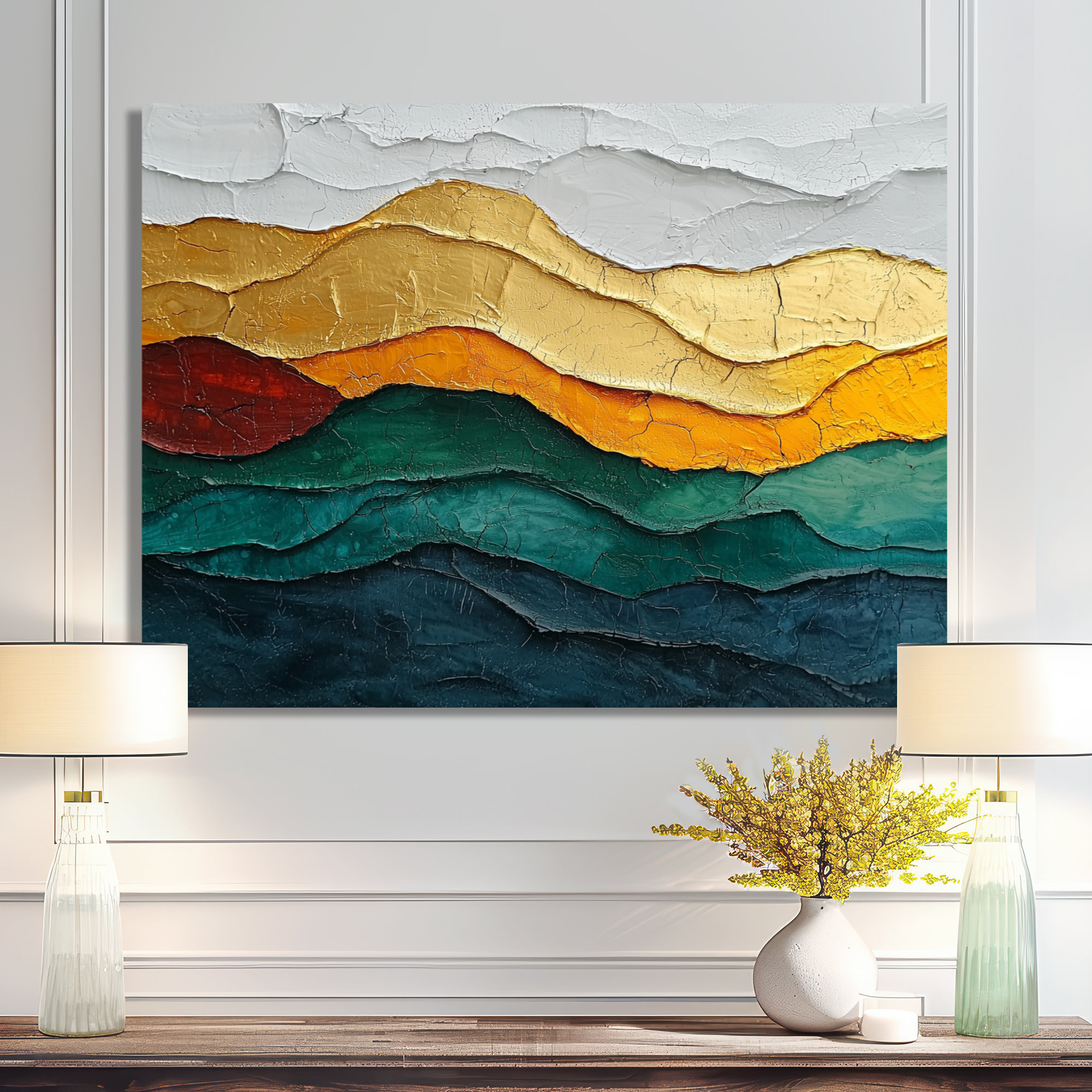 Mercer41 Emerald Drift Of Transitional Passage Of Time II - Abstract ...