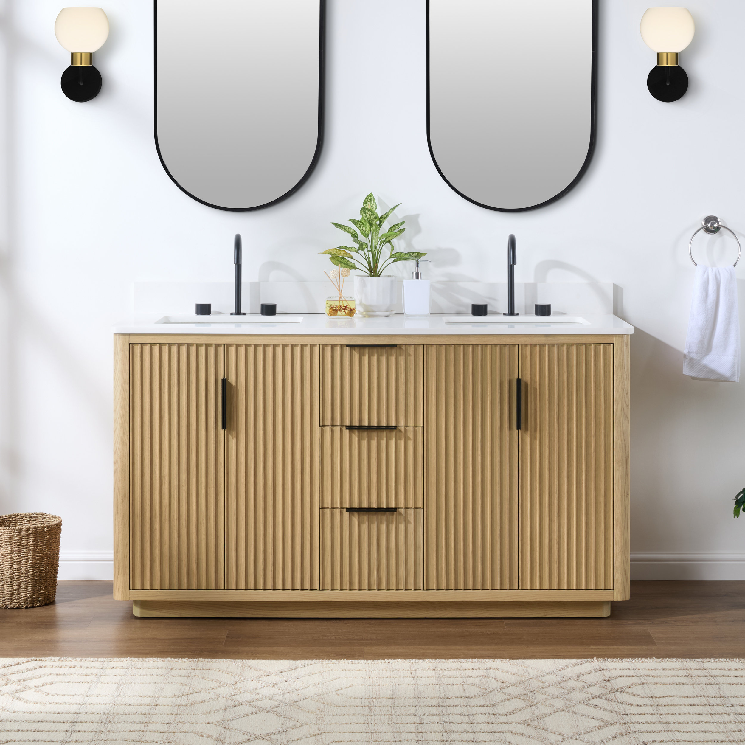 Latitude Run® Alfons 61 Double Bathroom Vanity with Top | Wayfair