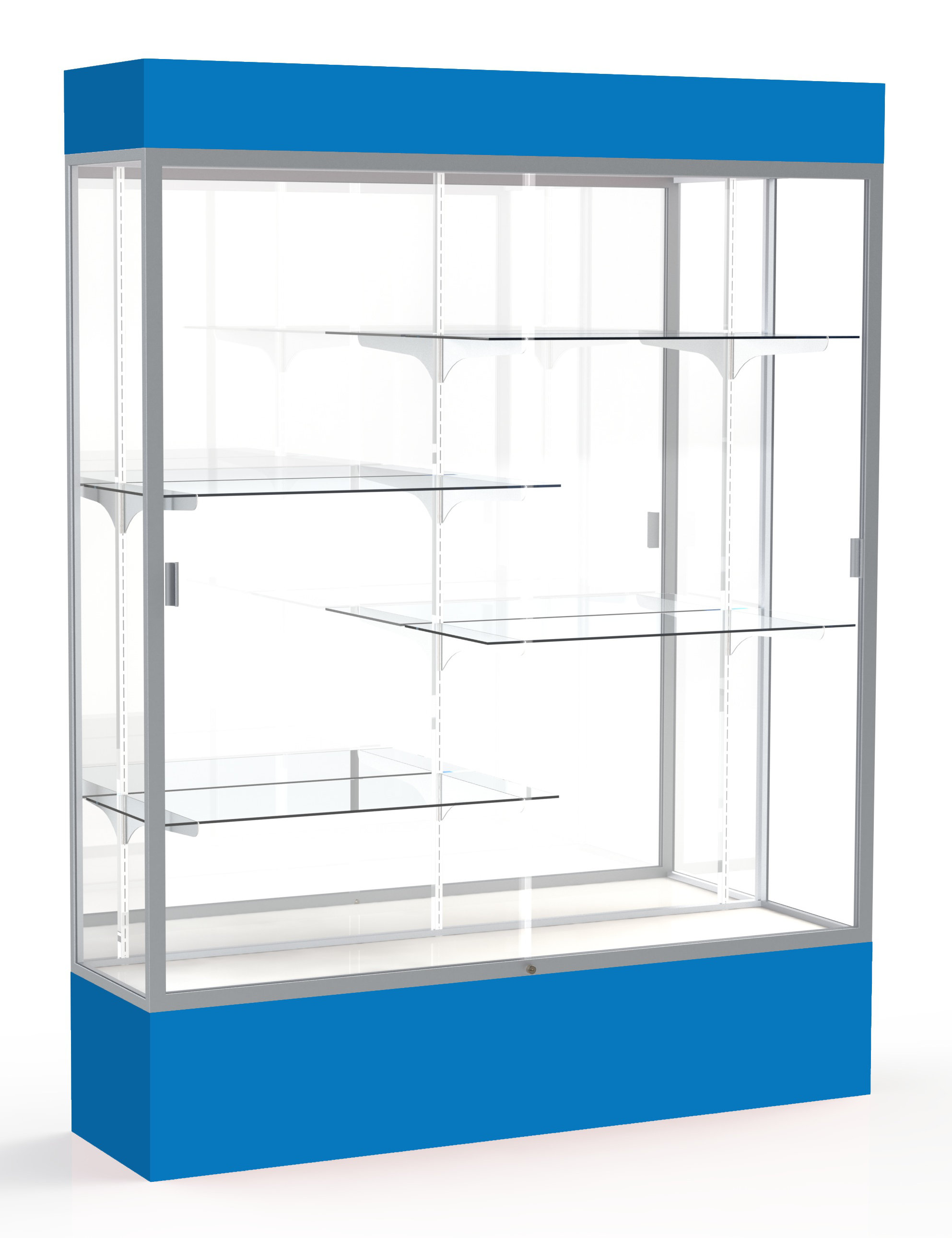 Ghent Spirit Series 80" H x 60" W Aluminum Display Case with Lighting ...