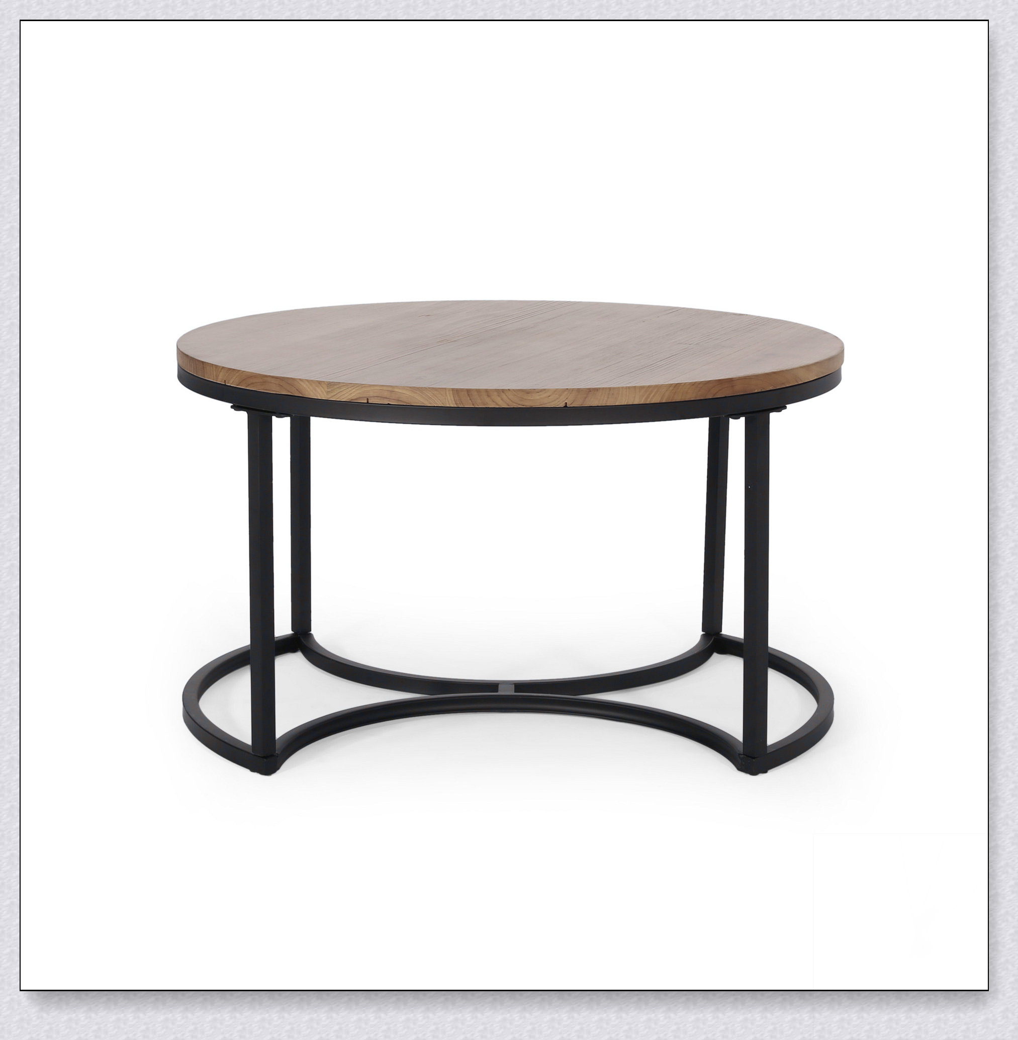 17 Stories COFFEE TABLE SET NESTING TABLES Modern Industrial Fir Wood ...