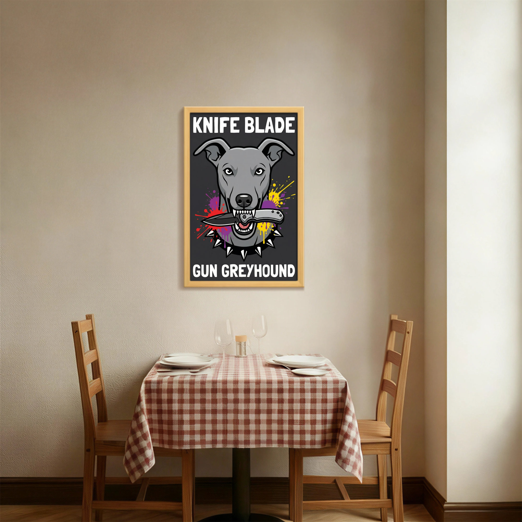 Trent Austin Design® Animals Knife Blade Gun Greyhound Dog Art Print ...