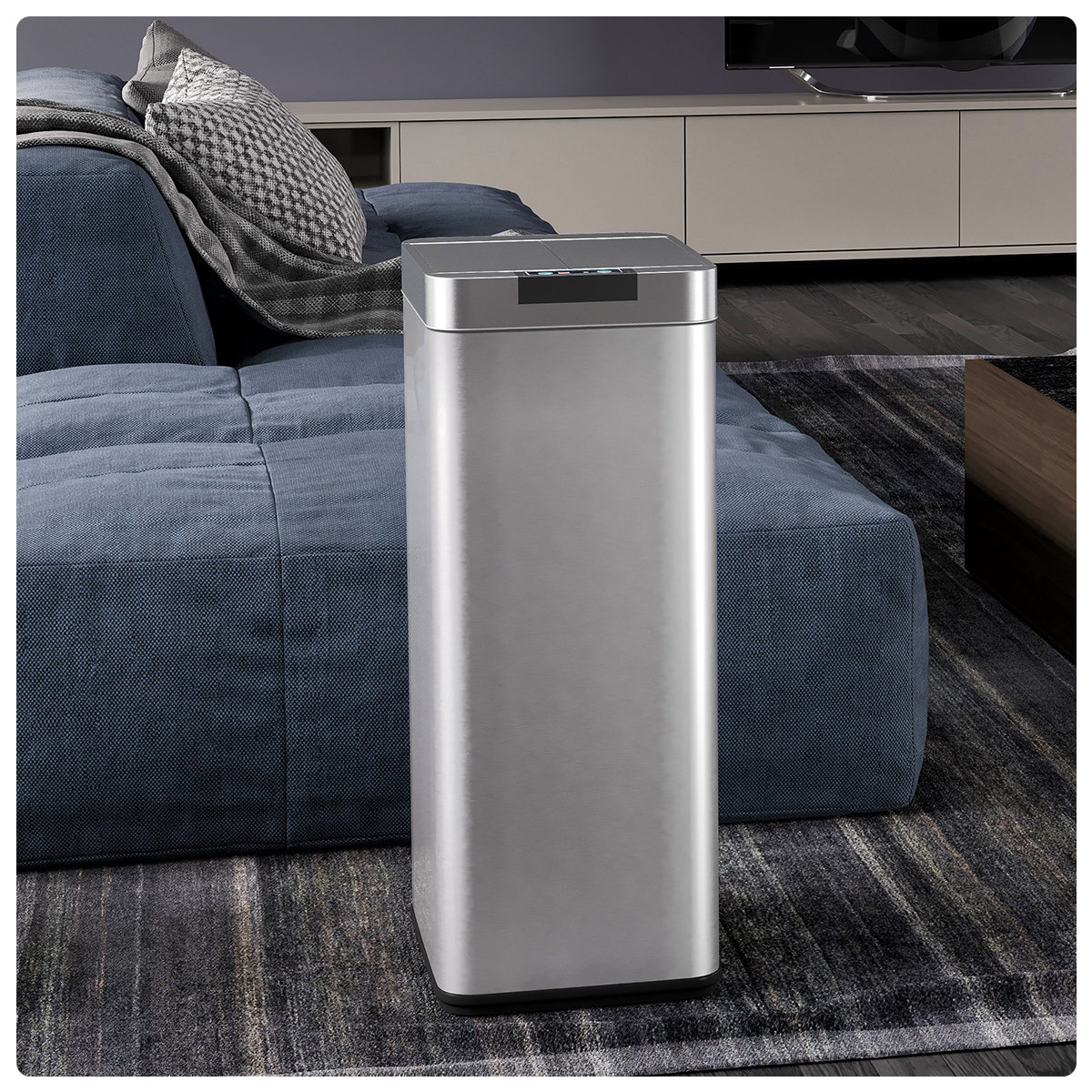 Eviva Totti 14 Gallon (55L) Sensor Trash Can With Active Odour Filter ...