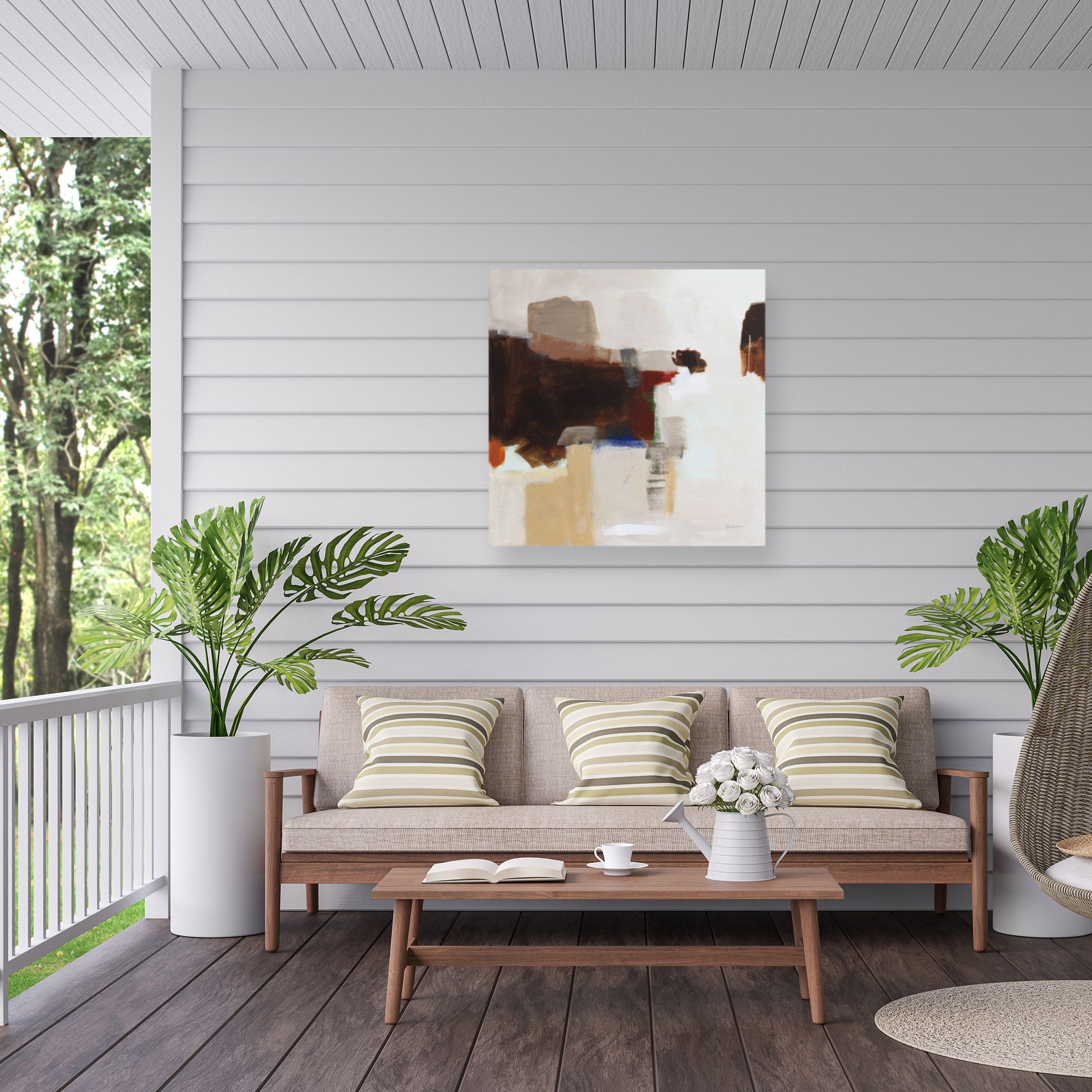 Winston Porter Pamela Munger American Rust Outdoor Canvas | Wayfair