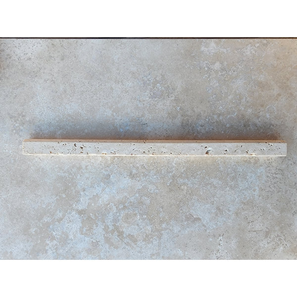 SB TILE AND STONE 12" x 0.5" Honed Travertine Pencil Liner Tile Trim in ...