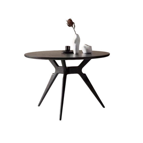 Corrigan Studio® Round table small family black dining room table | Wayfair