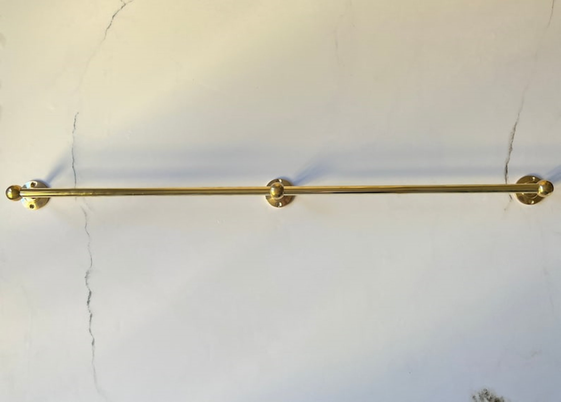 Prep & Savour Brass Kitchen Rail Rack for Hanging Accessories Modern ...