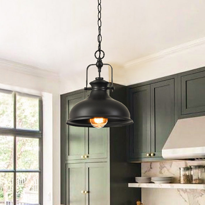 Williston Forge Waynetown 1 - Light Black Single Pendant & Reviews ...