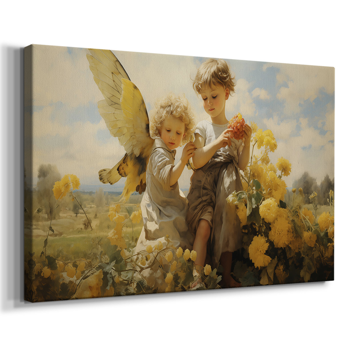 Fleur De Lis Living Angels From Above-II -Gallery Wrapped Cavas | Wayfair