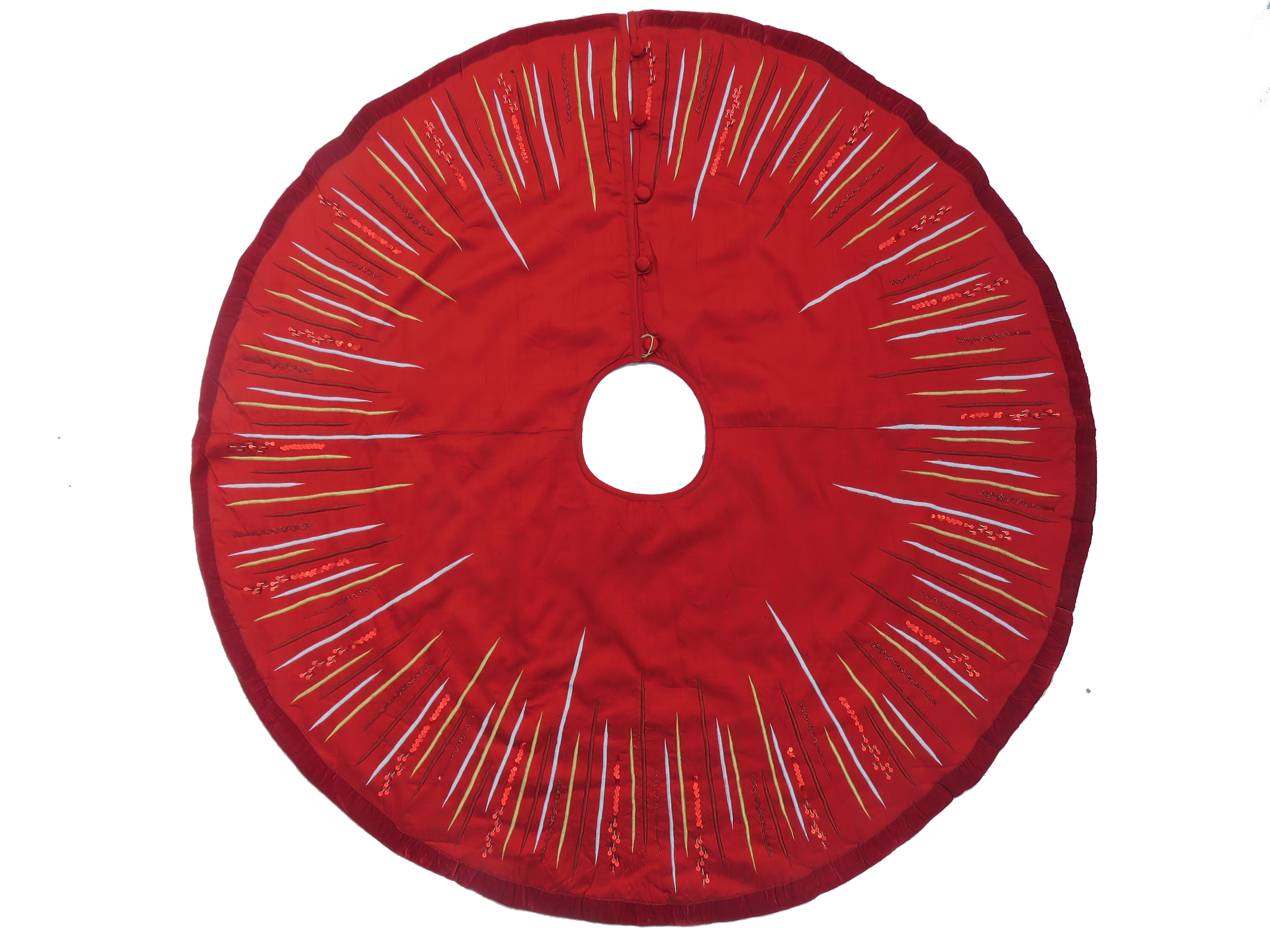 Arcadia Home Hand Beaded Starburst Christmas Tree Skirt | Wayfair