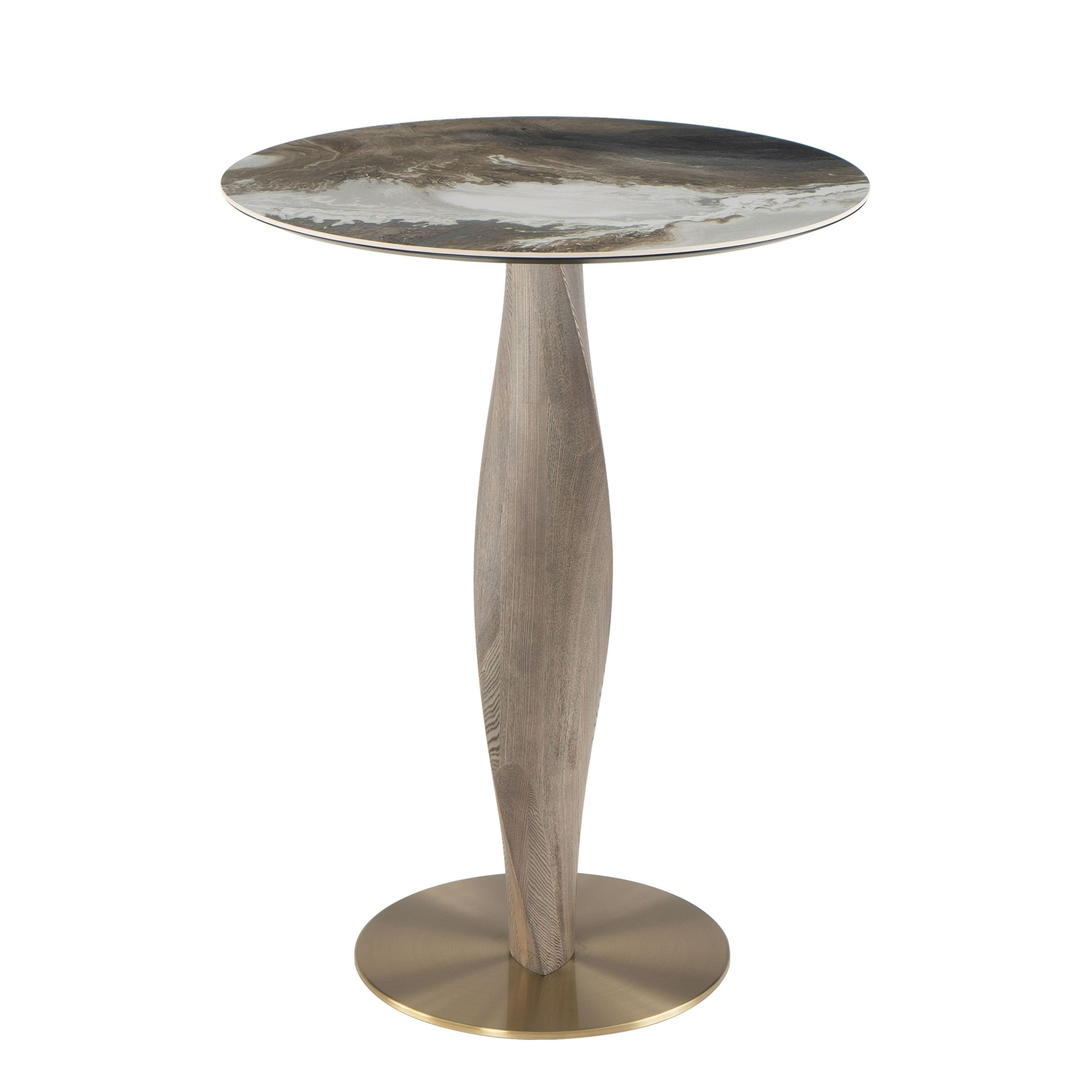 Orren Ellis Calvary - Mid-century Modern Ceramic + Grey Ash Bar Table ...
