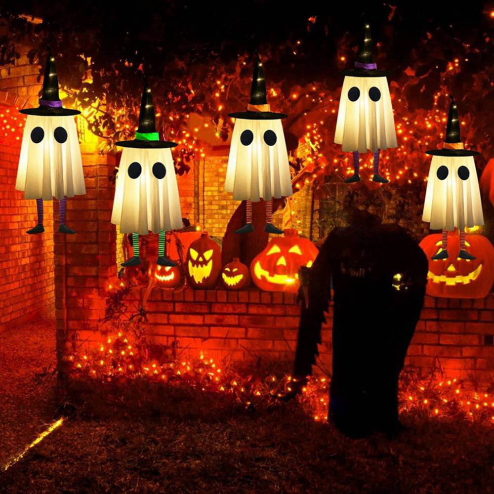 The Holiday Aisle® 3 Packs Halloween Hanging Ghosts Decorations Outdoor ...