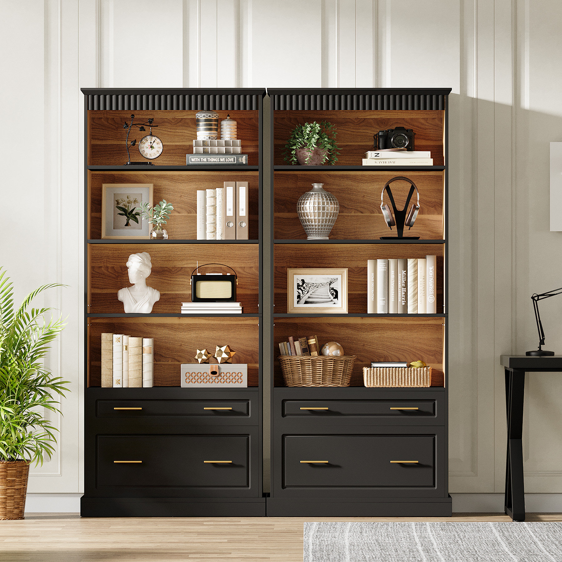 Lark Manor™ Bookcase With File Cabinet Drawers(Set Of 2) & Reviews ...