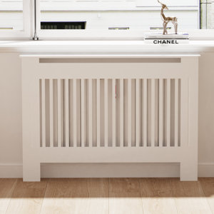 LUVODI Wooden High Radiator Cover Wood Cabinet Grey Large Horizontal ...