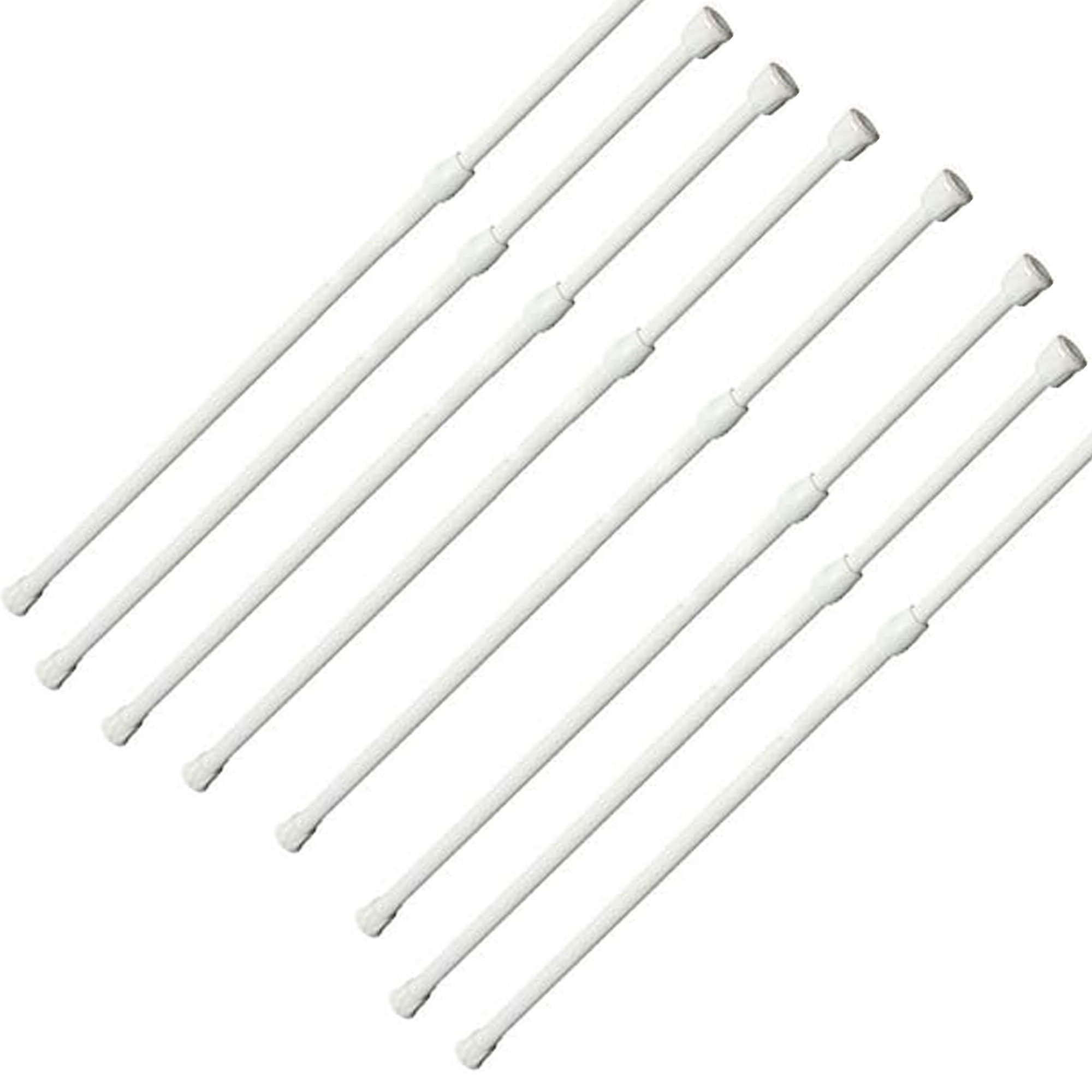 sawpy 8PCS Versatile Tension Curtain Rod, Spring Tension Rod No ...