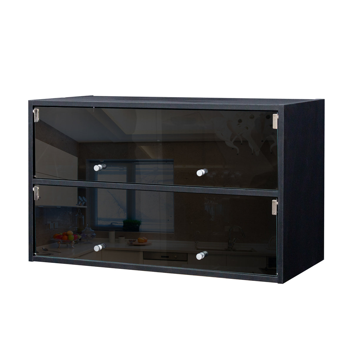 Ivy Bronx Glass Door Shoe Box Shoe Storage Cabinet With RGB Led Light ...