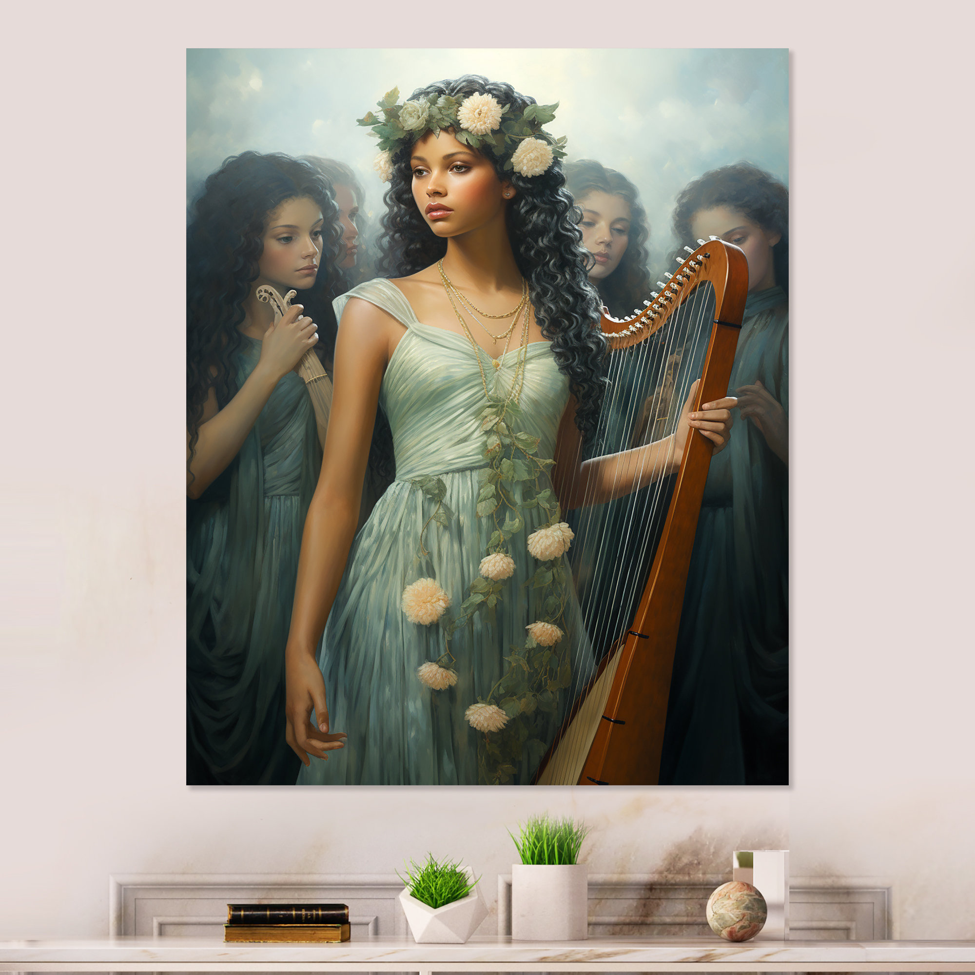 Lark Manor™ Classical Music Harp Performance - Music Metal Wall Art ...
