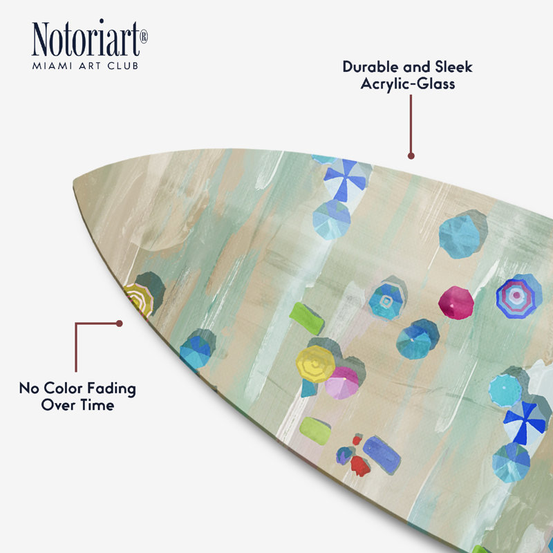 Notori Art Luxury Beach Surfboard Acrylic Coastal Wall Art by Notoriart ...