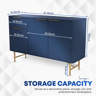 Mercer41 Modern Sideboard Buffet Cabinet With Storage, 47'' Navy Blue ...