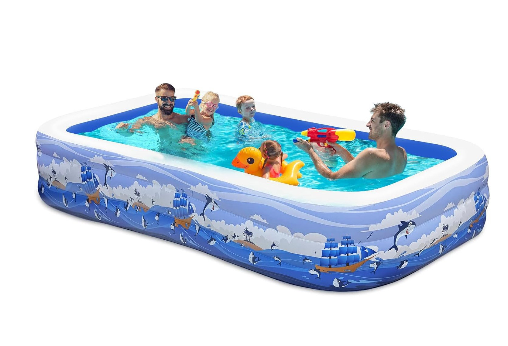INVOTOT Inflatable Pool For Kids And Adults, Family Full-Sized ...