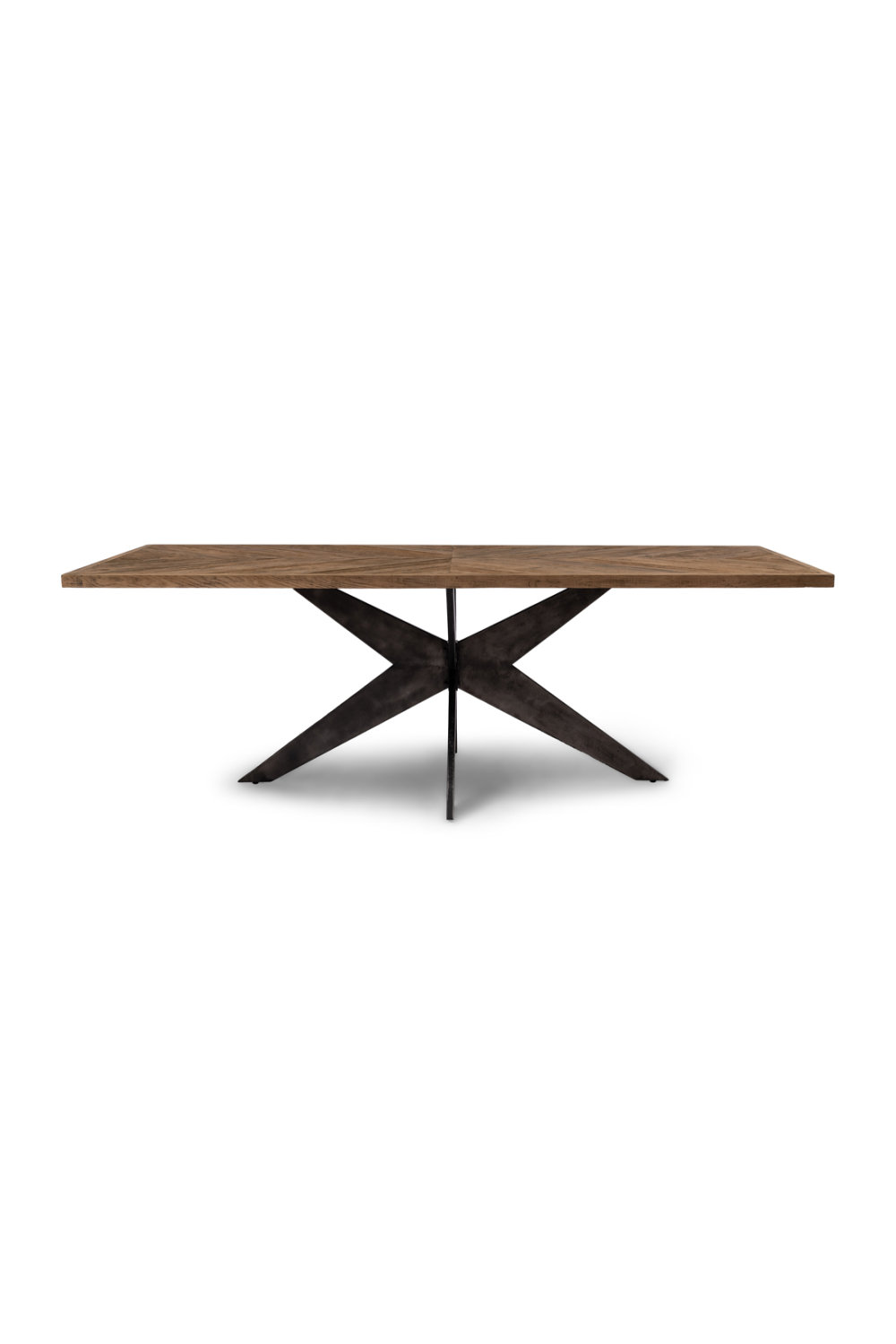 Rivièra Maison Falcon Crest 39" Solid Oak Iron Pedestal Dining Table ...