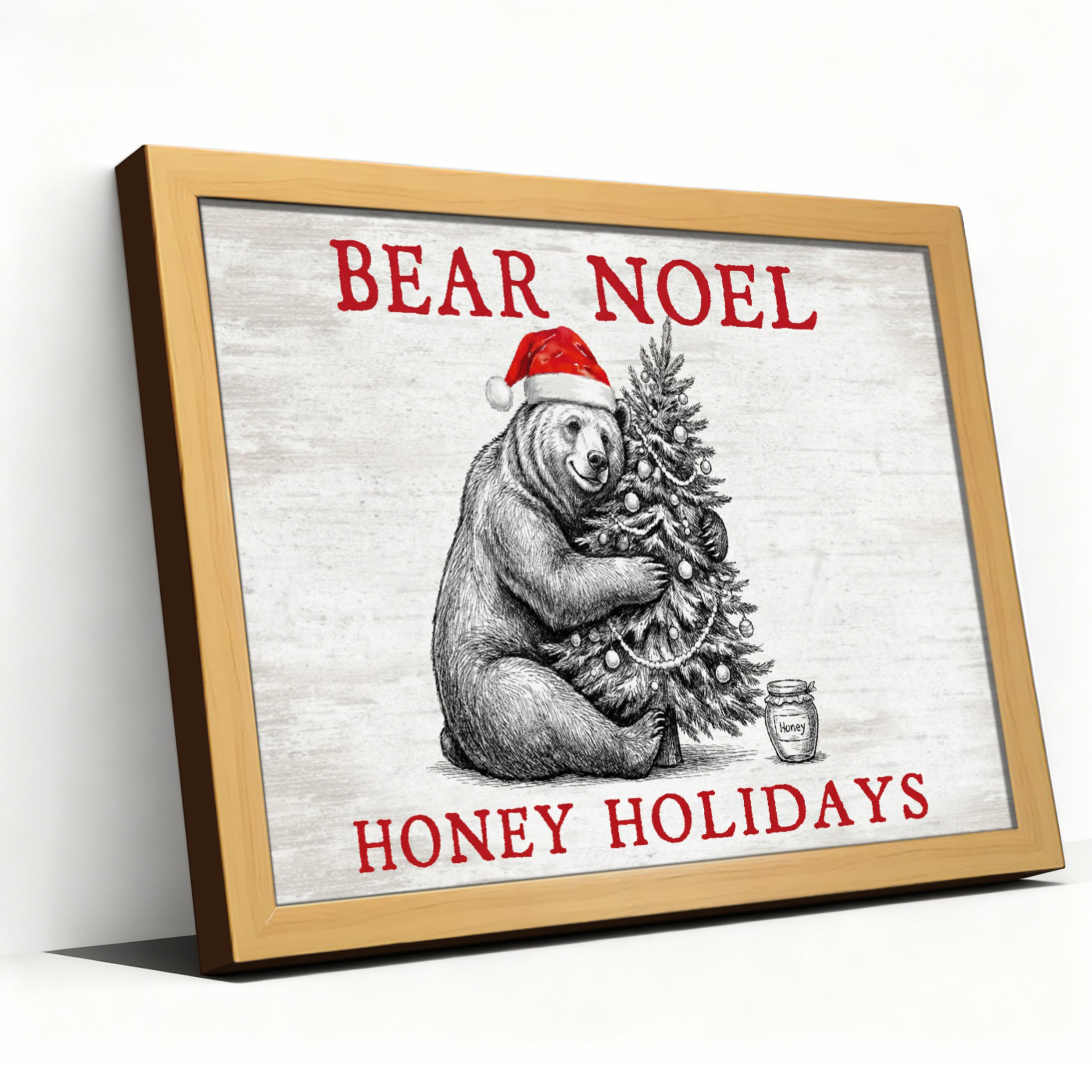 Ophelia & Co. Bear Noel Honey Holidays Christmas Bear With Tree And Jar ...
