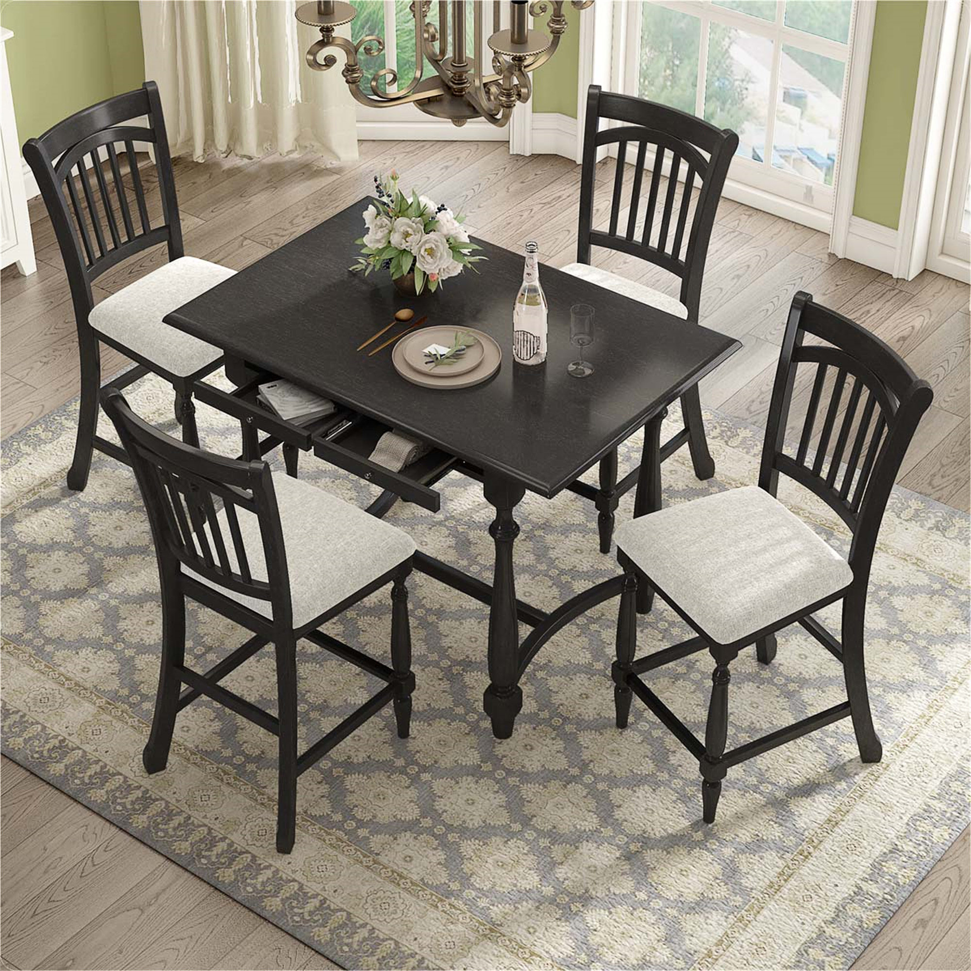 Alcott Hill Kyson 4 - Person Counter Height Dining Set - Wayfair Canada